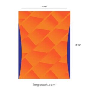 Cricket Jersey Orange Design with Pattern - imgecart