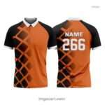 Football Jersey Design Black and Orange Sublimation - imgecart
