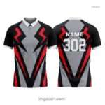 E-sports Jersey Design Black with red Sublimation - imgecart