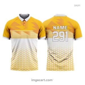 Football Jersey Design yellow with white design - imgecart