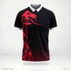 Football Jersey Design Black with red Sublimation - imgecart