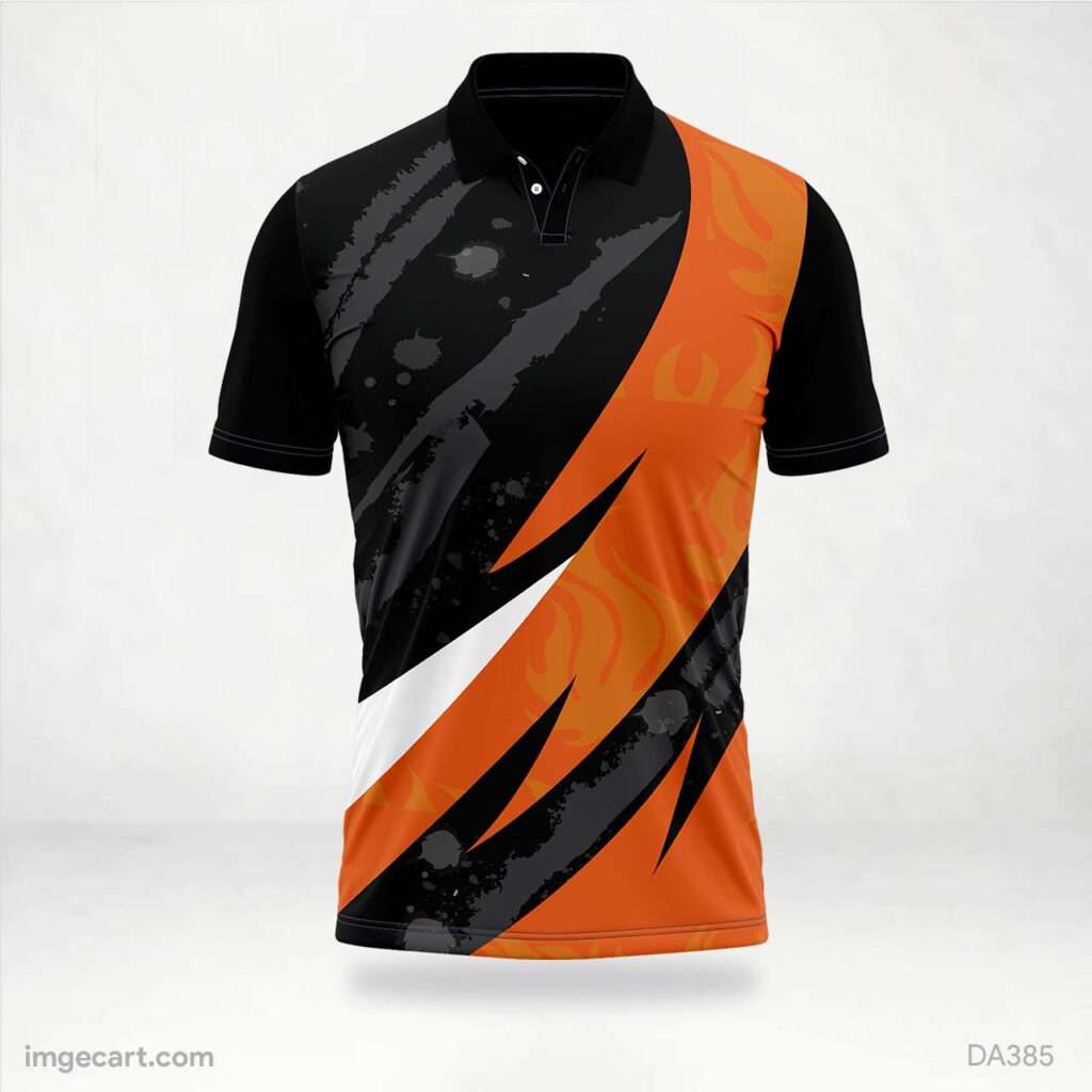 E-sports Jersey Design Black and Orange - imgecart