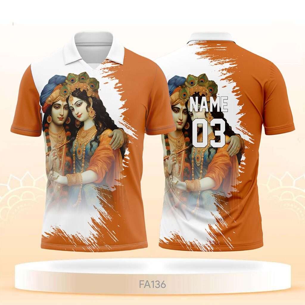 Orange and White Sublimation Festival Jersey Design - imgecart