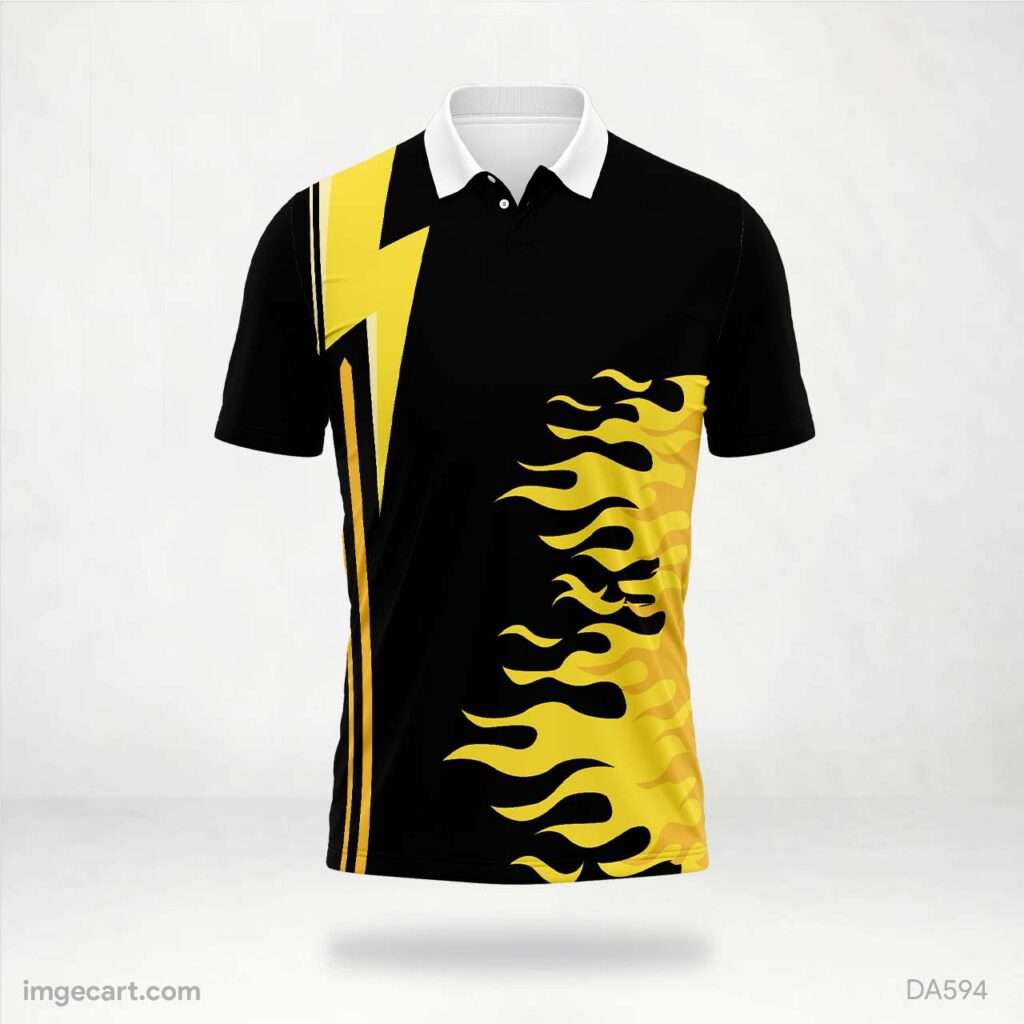 Black and Yellow Fire Sublimation Design - imgecart
