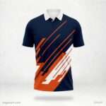 Navy Blue and Orange Sublimation Design - imgecart