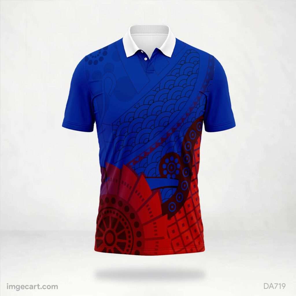 Abstract Blue and Red Sublimation Design - imgecart