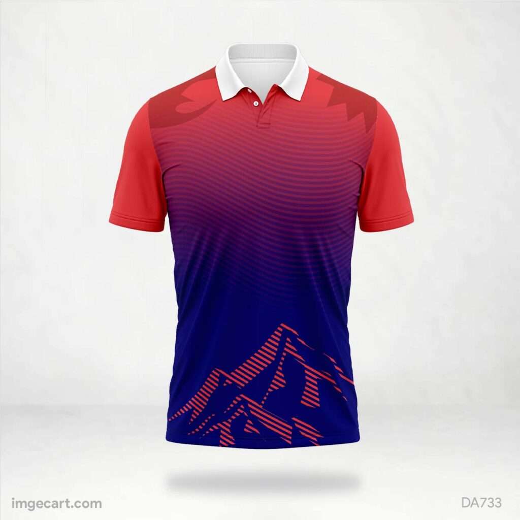 Blue and Red Mountain Sublimation Design - imgecart