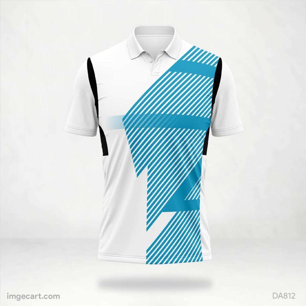 White and Blue Line Jersey - imgecart