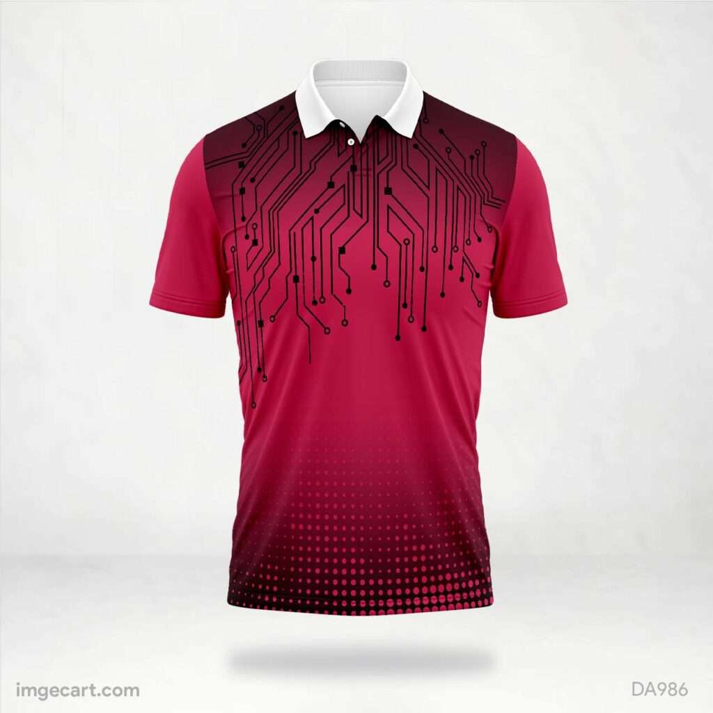 Red Technology Sublimation Jersey Design - imgecart