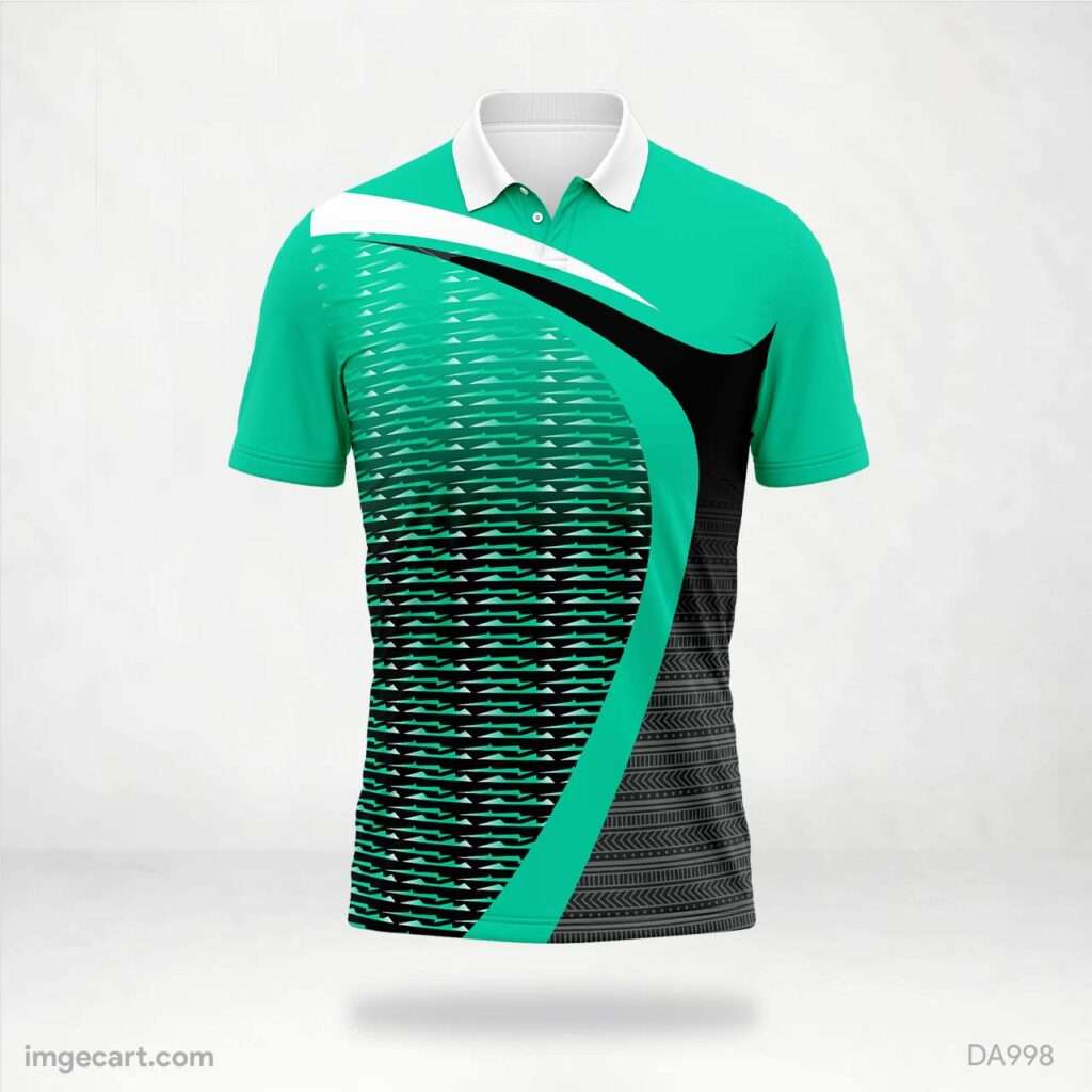 Green With Black Line Vector Jersey Design - imgecart