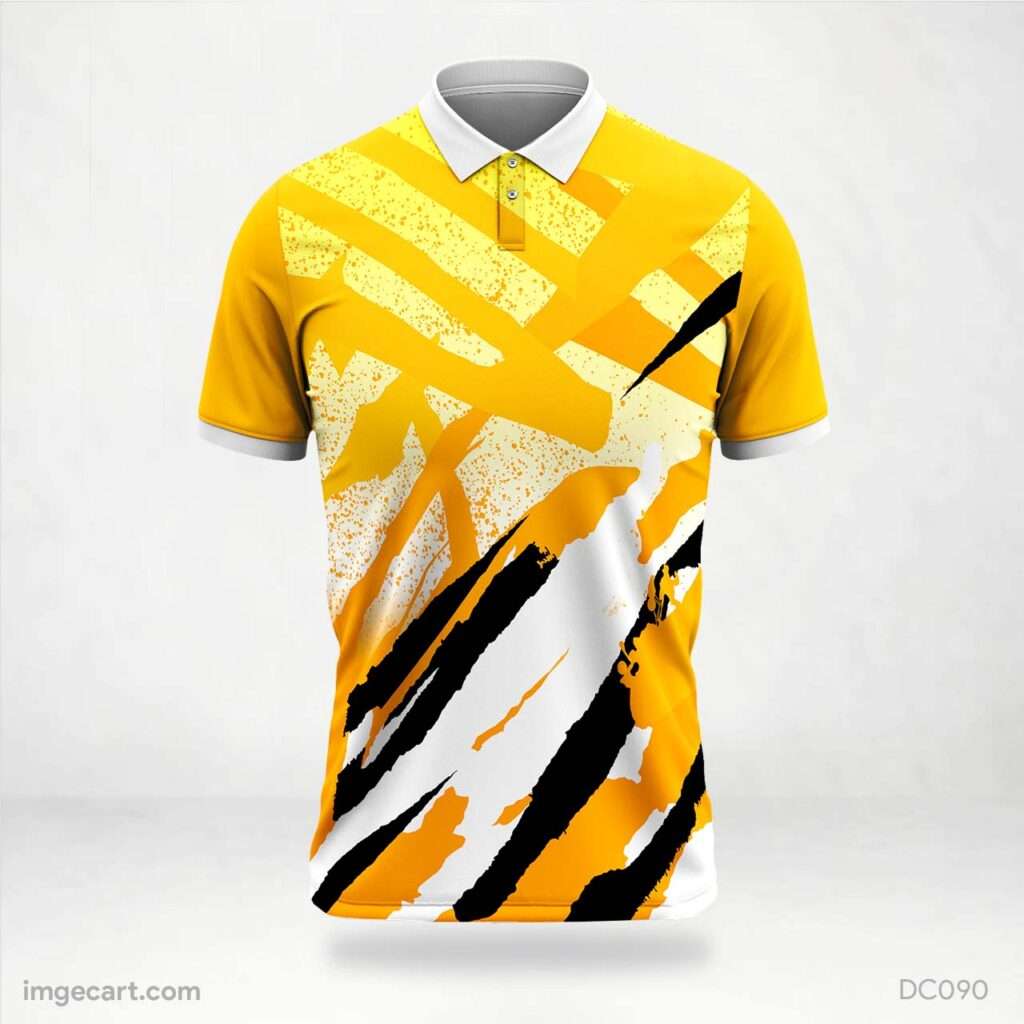 Yellow and White Jersey Design - imgecart