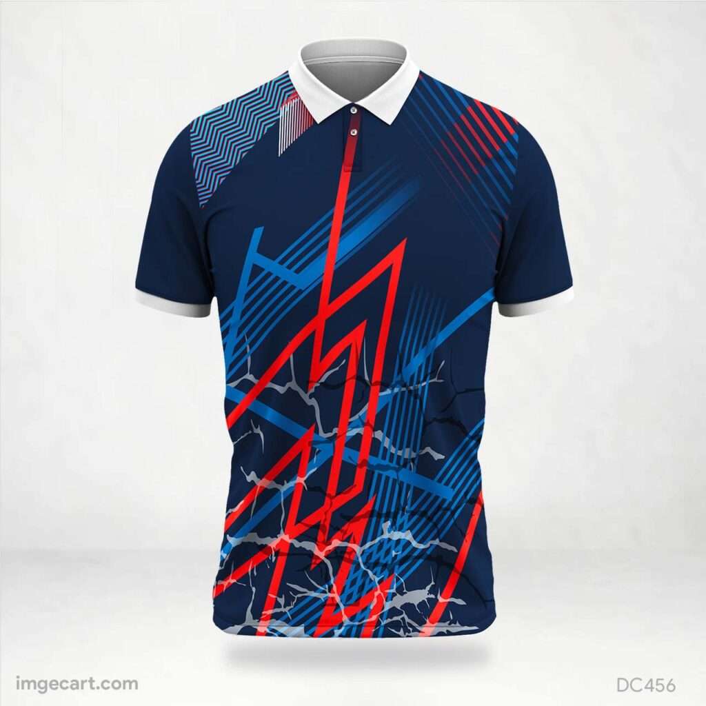 Dark Blue and Red Jersey Design - imgecart
