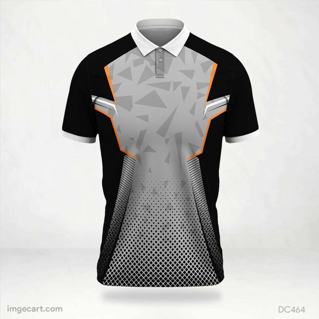 Black and Grey Orange Jersey Design - imgecart