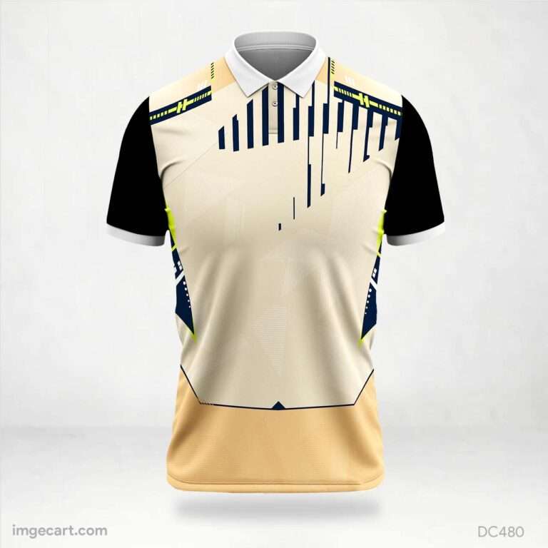 Black and Yellow Cream Jersey Design - imgecart