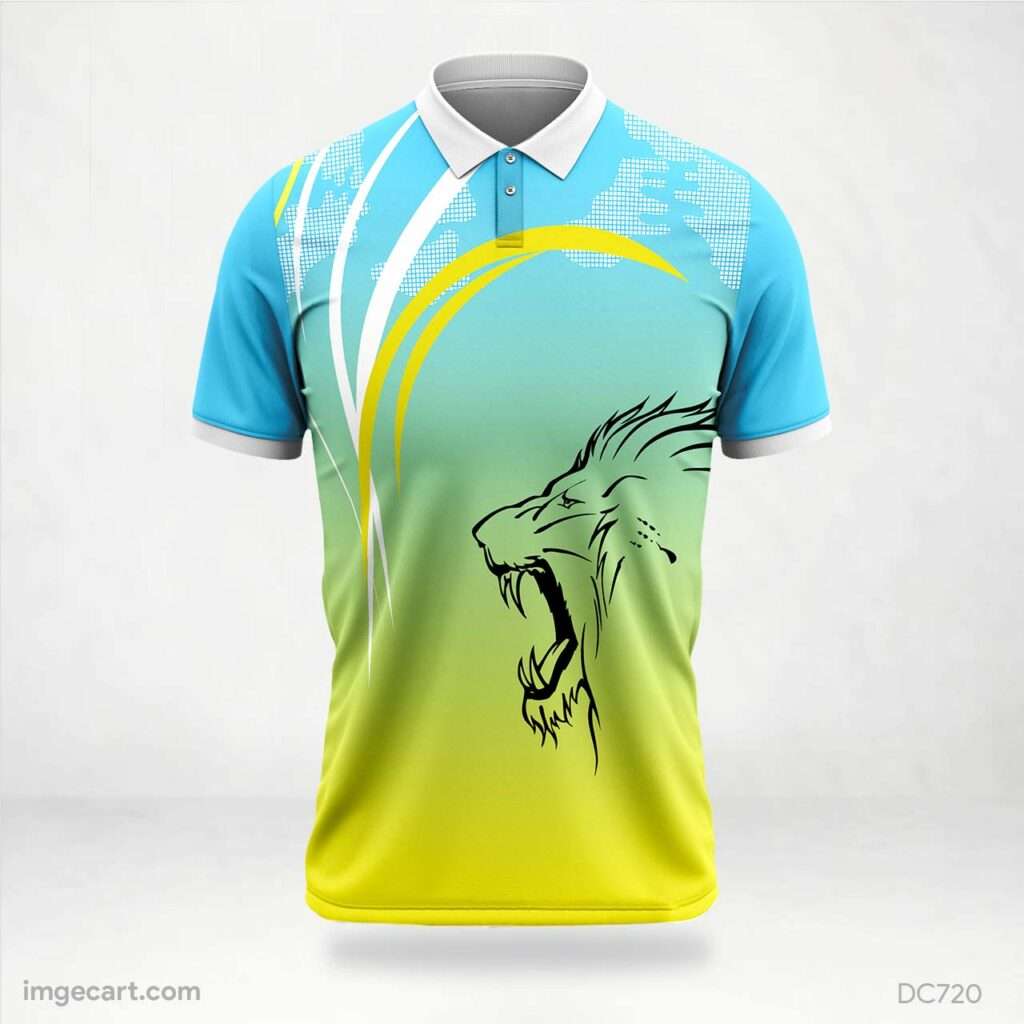 Sky-Blue and Yellow Jersey Design - imgecart