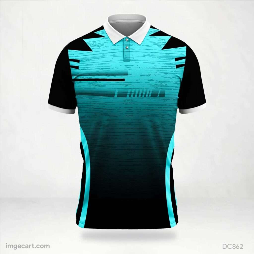 Cyan and Black Jersey Design - imgecart