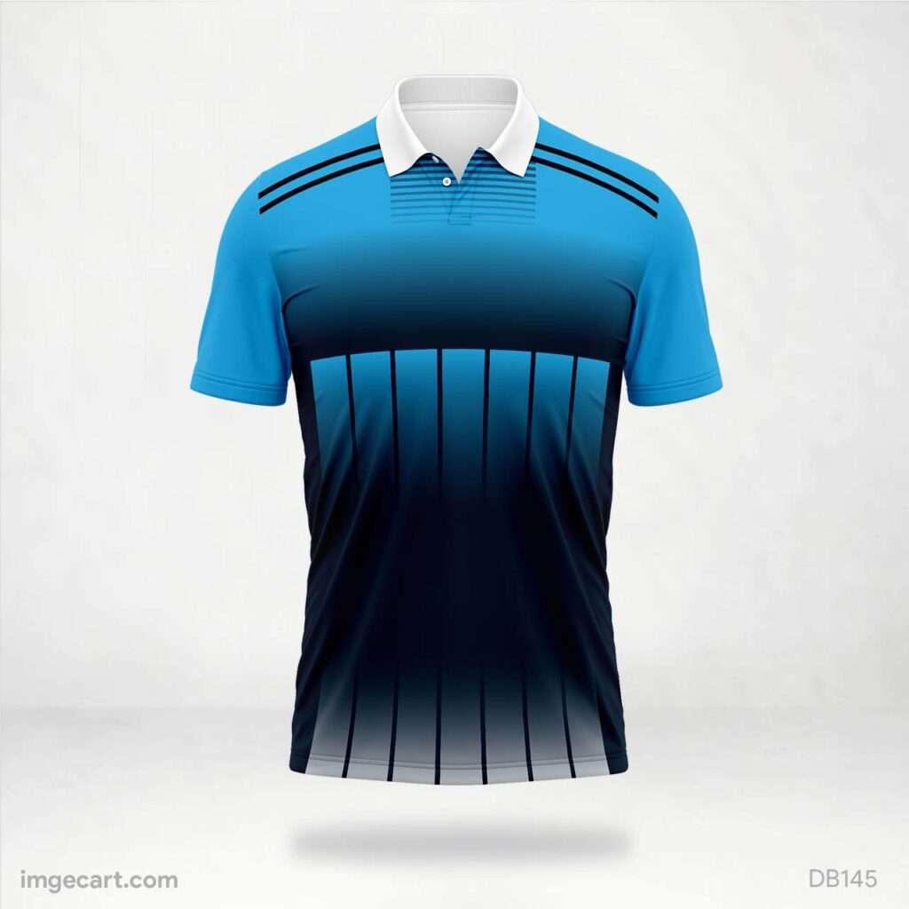 Blue Gradient Stripe Jersey Design. - imgecart