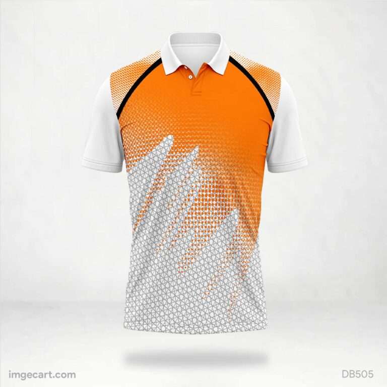 Orange and White Fade Jersey design - imgecart