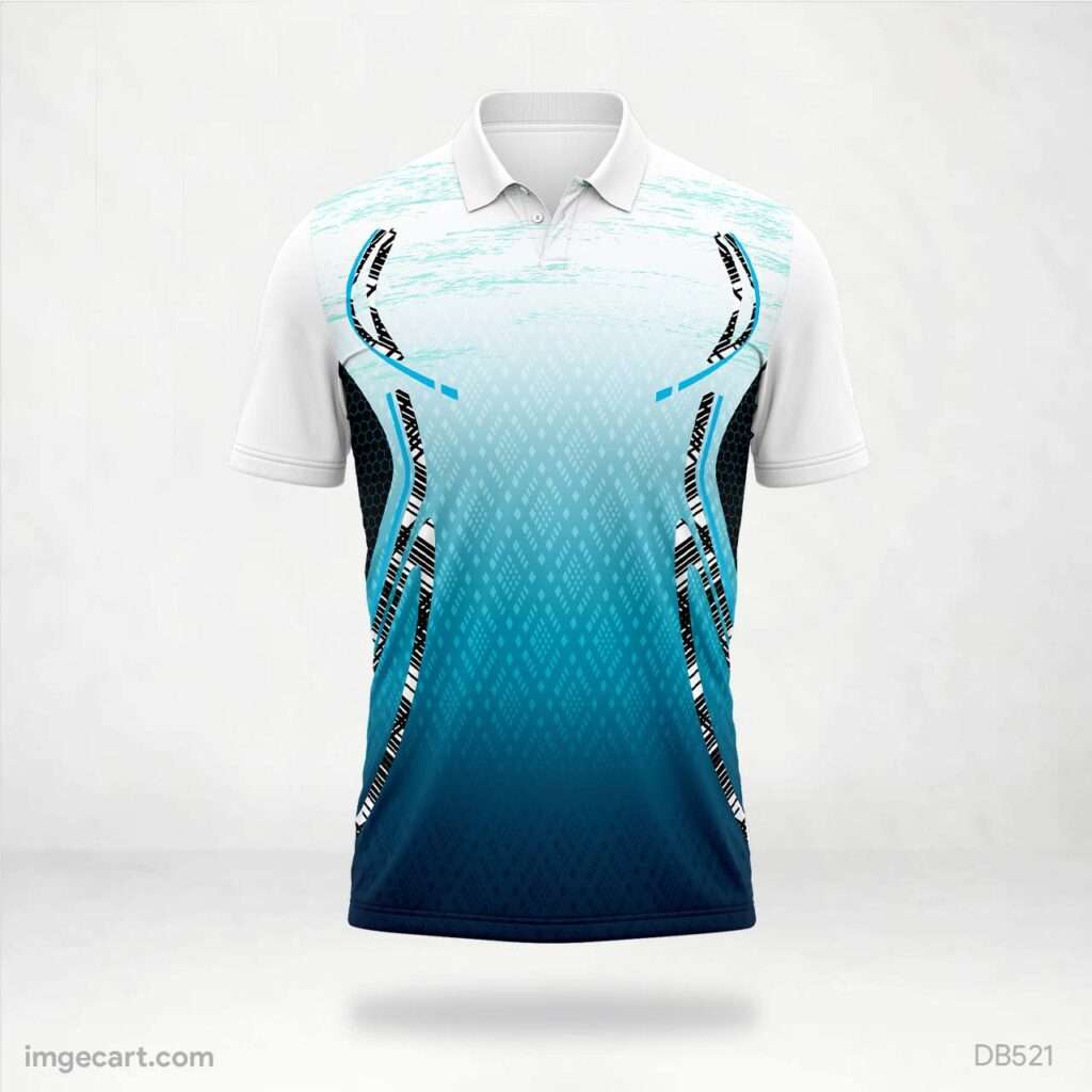 Aqua Gradient Pattern Jersey design - imgecart