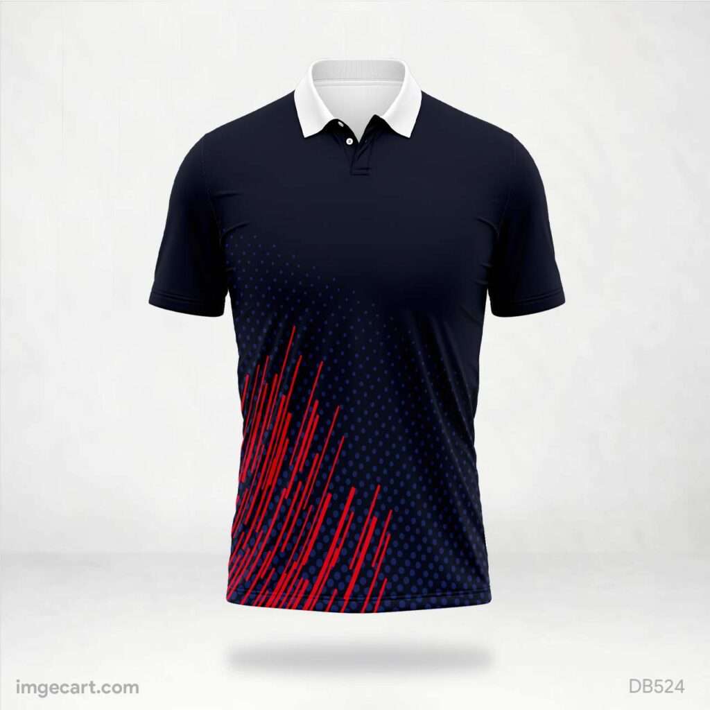Red Line Navy Blue Jercy Design - imgecart