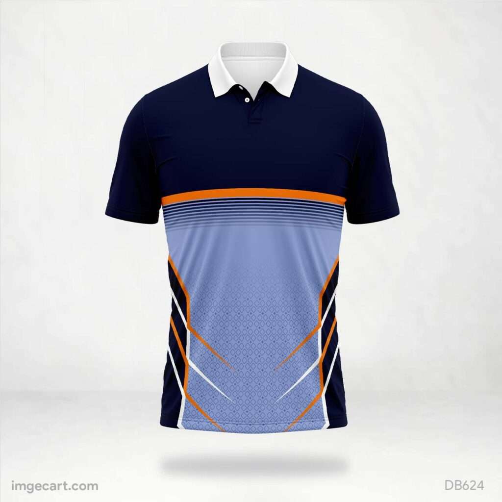 Orange and Navy-Blue Sublimation Design. - imgecart
