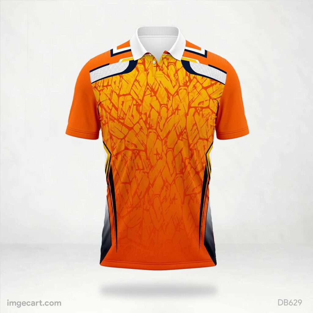 Textured Orange and Black Jersey design. - imgecart