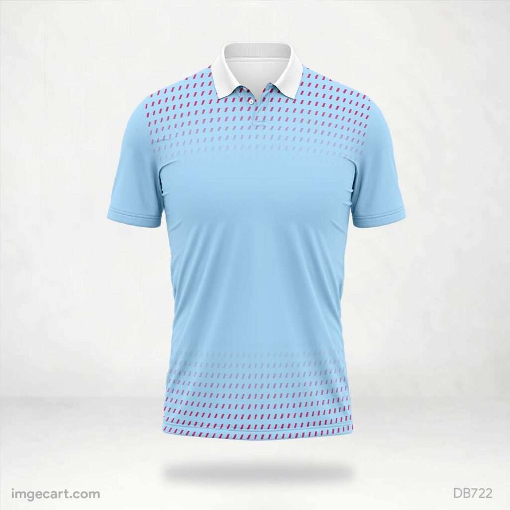 Sky Blue Gradient Dot Jersey Design - imgecart