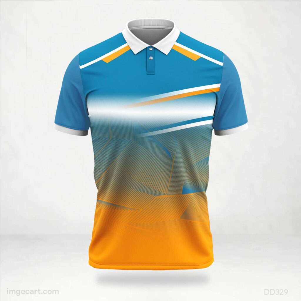Blue and Orange Gradient Jersey design - imgecart