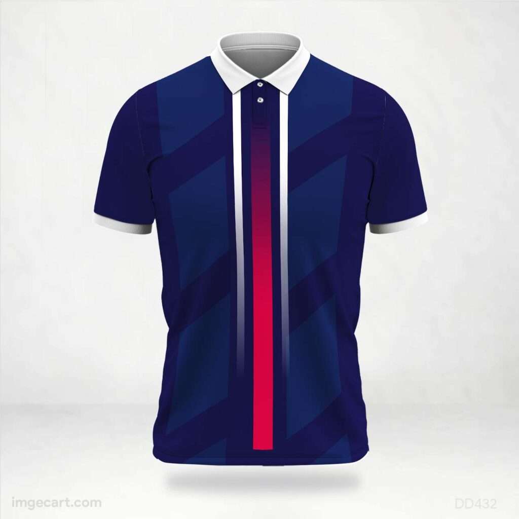 Blue and Red Stripe Jersey Design - imgecart