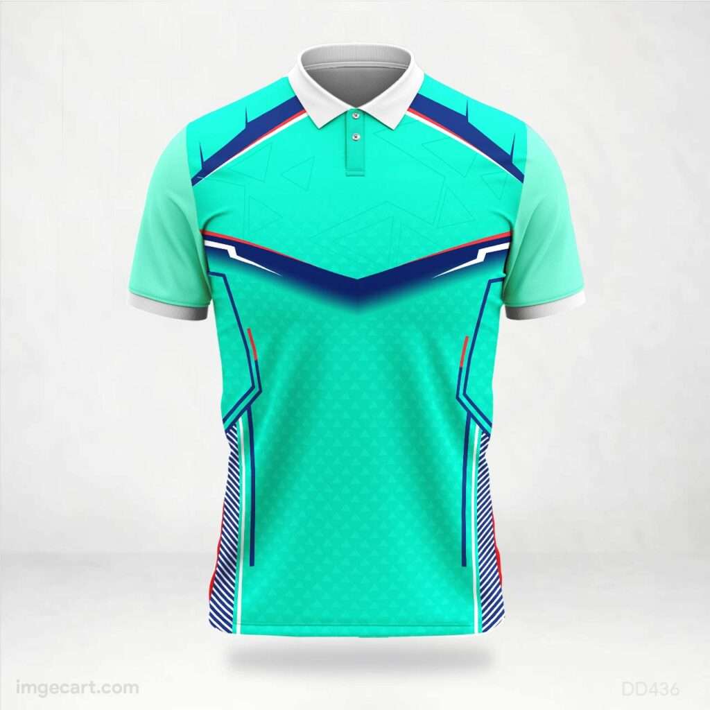 Green and Blue Modern Jersey Design - imgecart