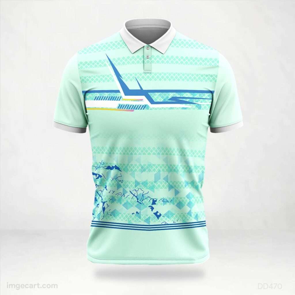 Light Green Abstract Pattern Jersey Design - imgecart