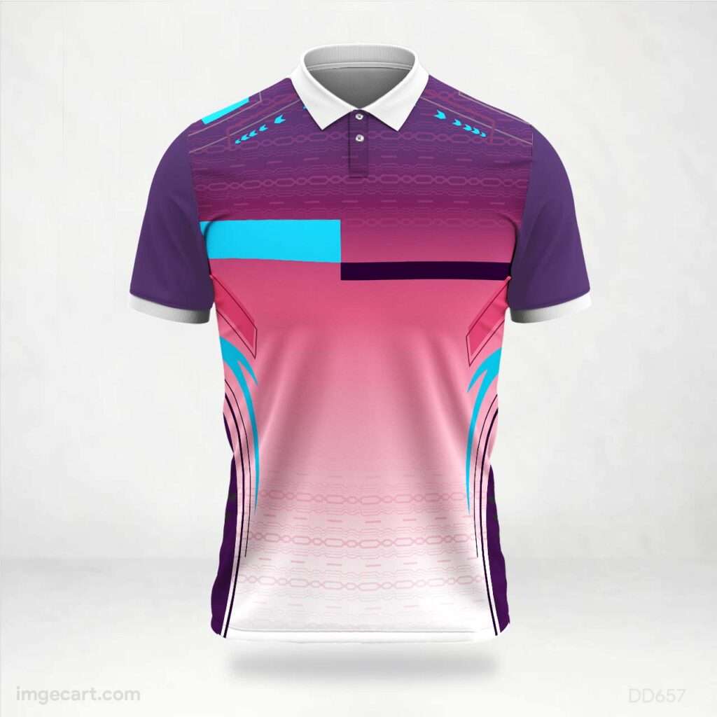Purple and Pink Gradient Jersey design - imgecart