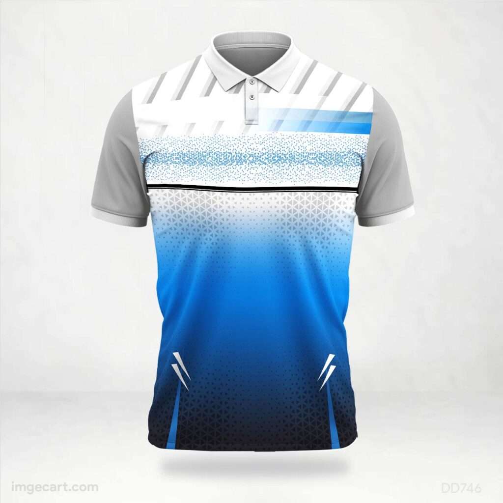 Blue and Grey Modern Jersey Design - imgecart