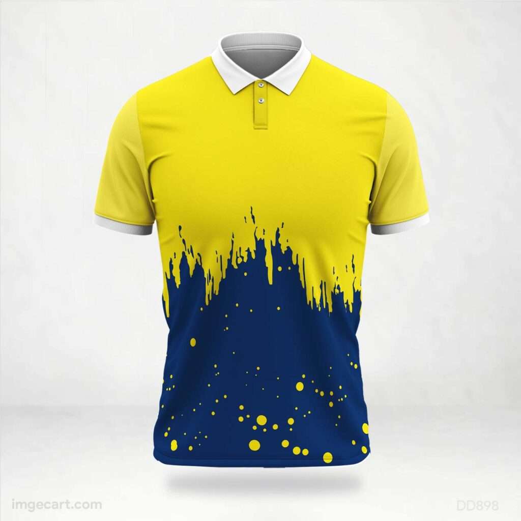 Yellow Blue Splash Jersey Design - imgecart