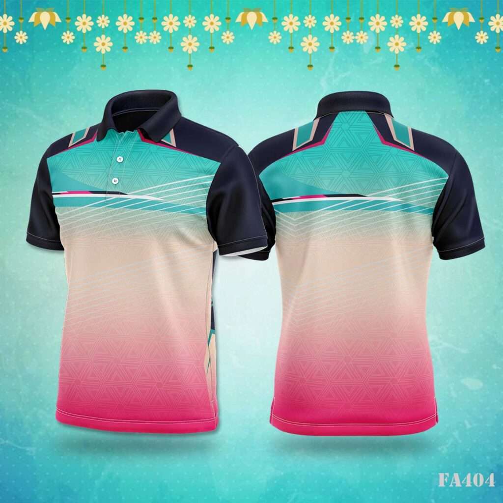 Abstract Hexagon Gradient Sportswear Jersey Design. - imgecart