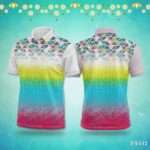 Multi-colored Geometric Pattern Gradient Jersey Design. - imgecart